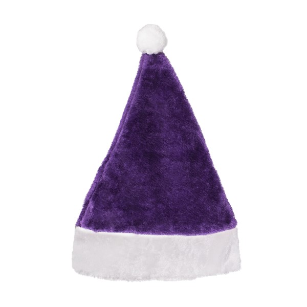 Plush Purple Santa Hat Purple Christmas Hat Windy City Novelties plush-purple-santa-hat-purple-christmas-hat-windy-city-novelties